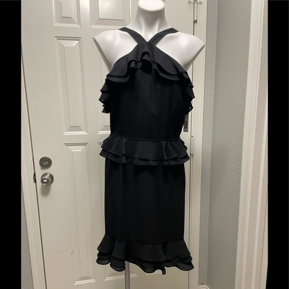 Gianni Bini | Dresses | Nwt Gianni Bini Black Ruffle Sophie Dress Sz 8 ...